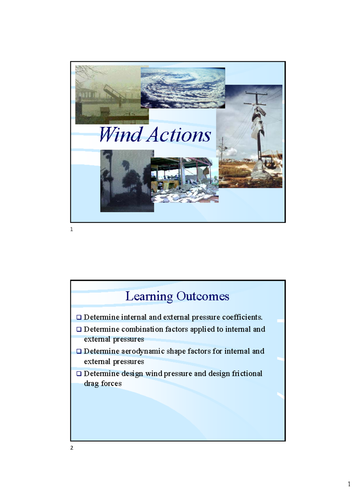 Wind Actions 1: Internal & External Pressure Coefficients Analysis ...