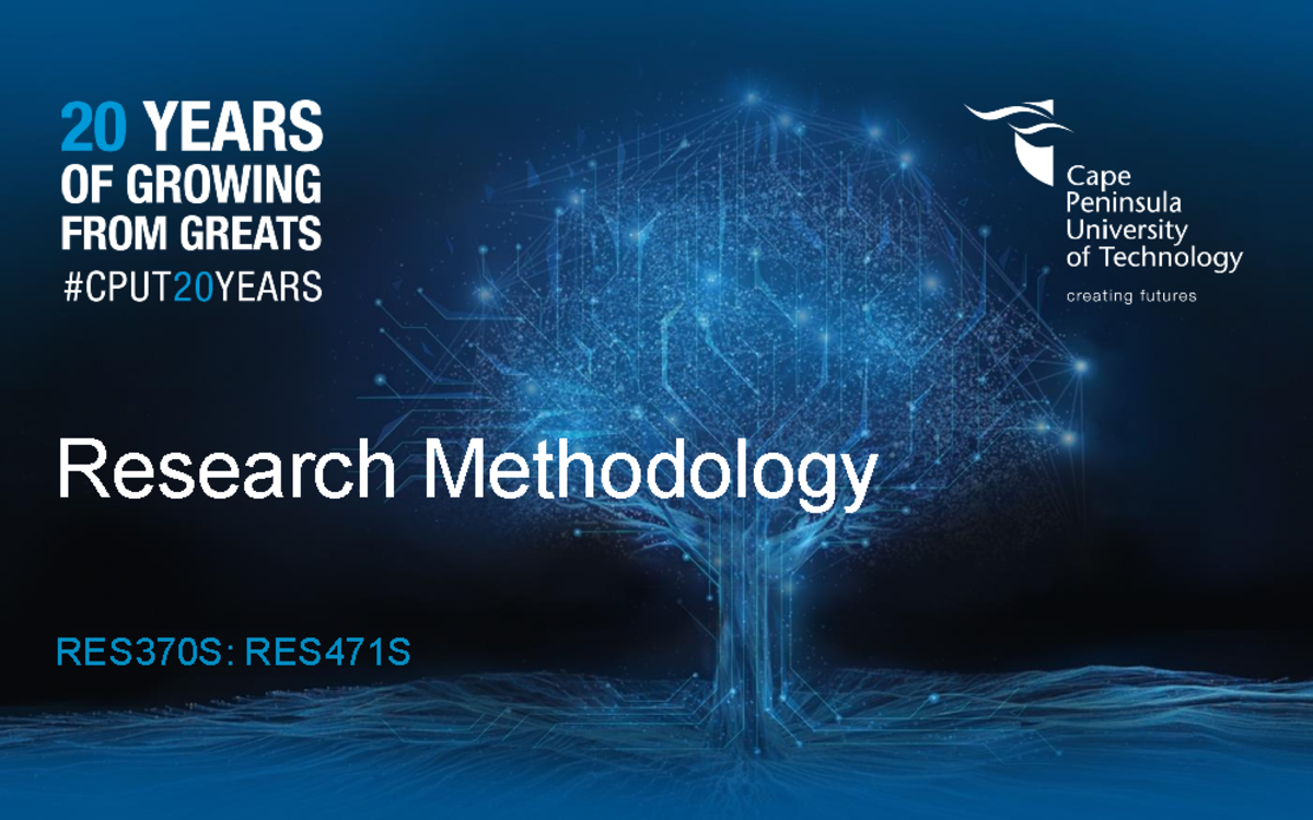 Research Methodology Overview: RES370S & RES471S Insights - Studocu
