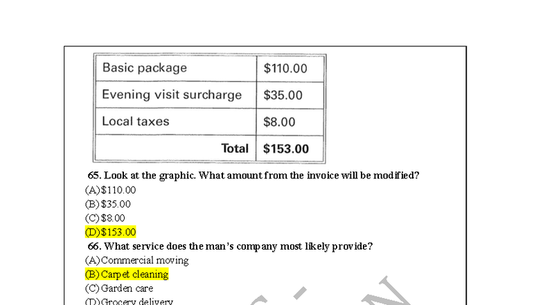 Listening Revision Answer Keys (RE FL VI C SI ON) - Questions 65-100 ...
