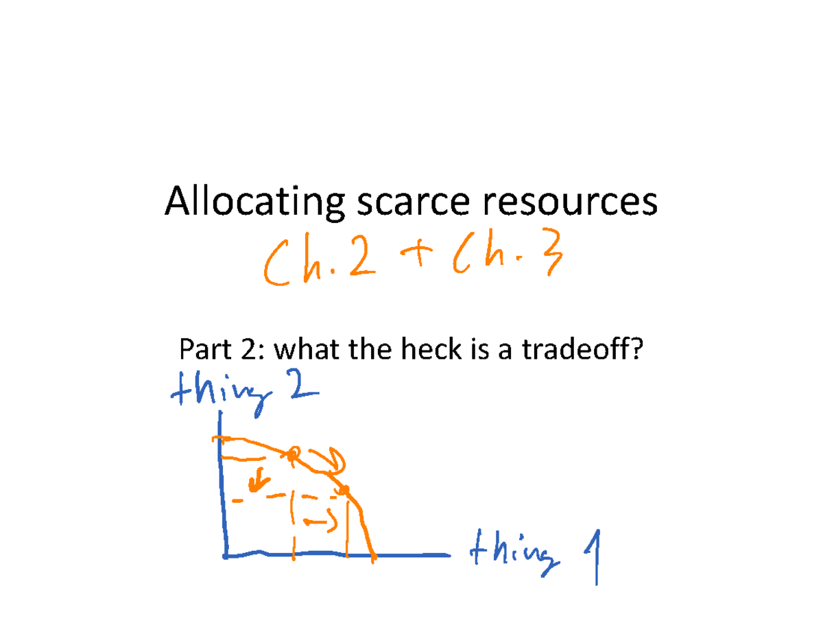 Scarce Resources Part 2: Understanding Tradeoffs & Opportunity Cost ...