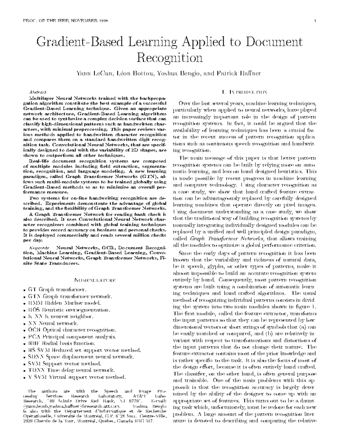 CNN - Deep Learning Techniques for Document Recognition and OCR - Studocu