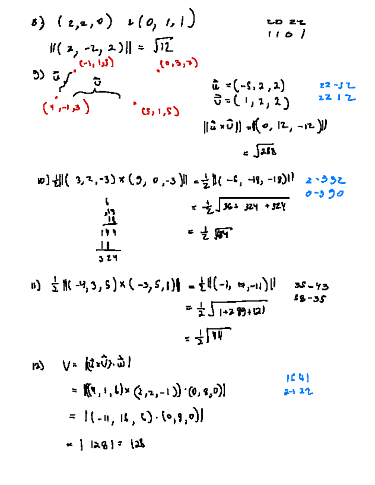 Cross Product Practice Problems & Solutions - Math 101 - Studocu