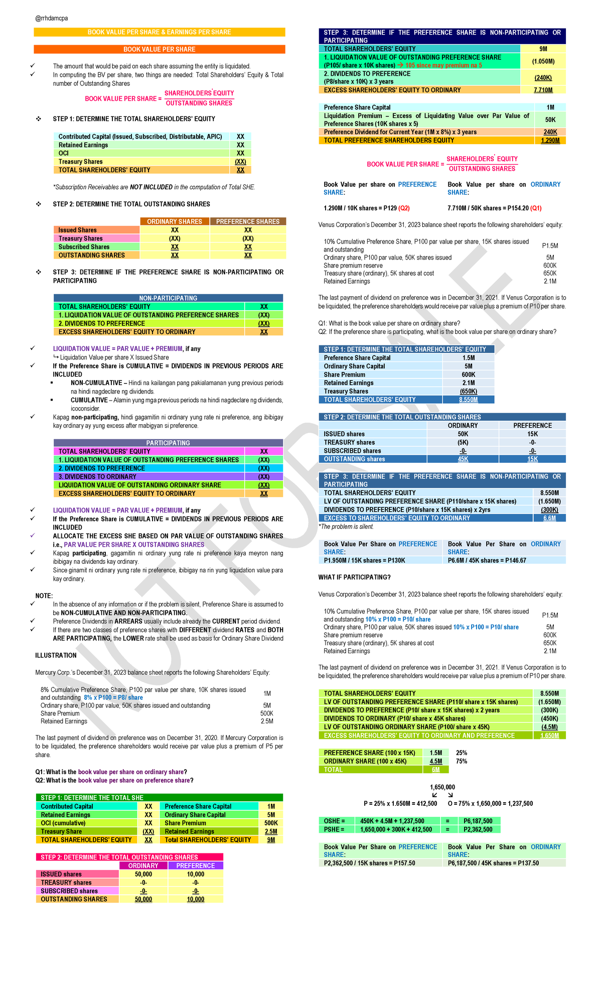 Earnings Per Share Analysis: Book Value & Liquidation Insights (FIN 101) - Studocu