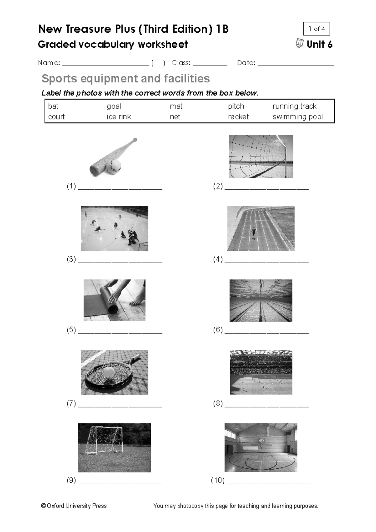 Ntp3e 1bu6 Graded Vocabulary Worksheet - Unit 6 - Studocu