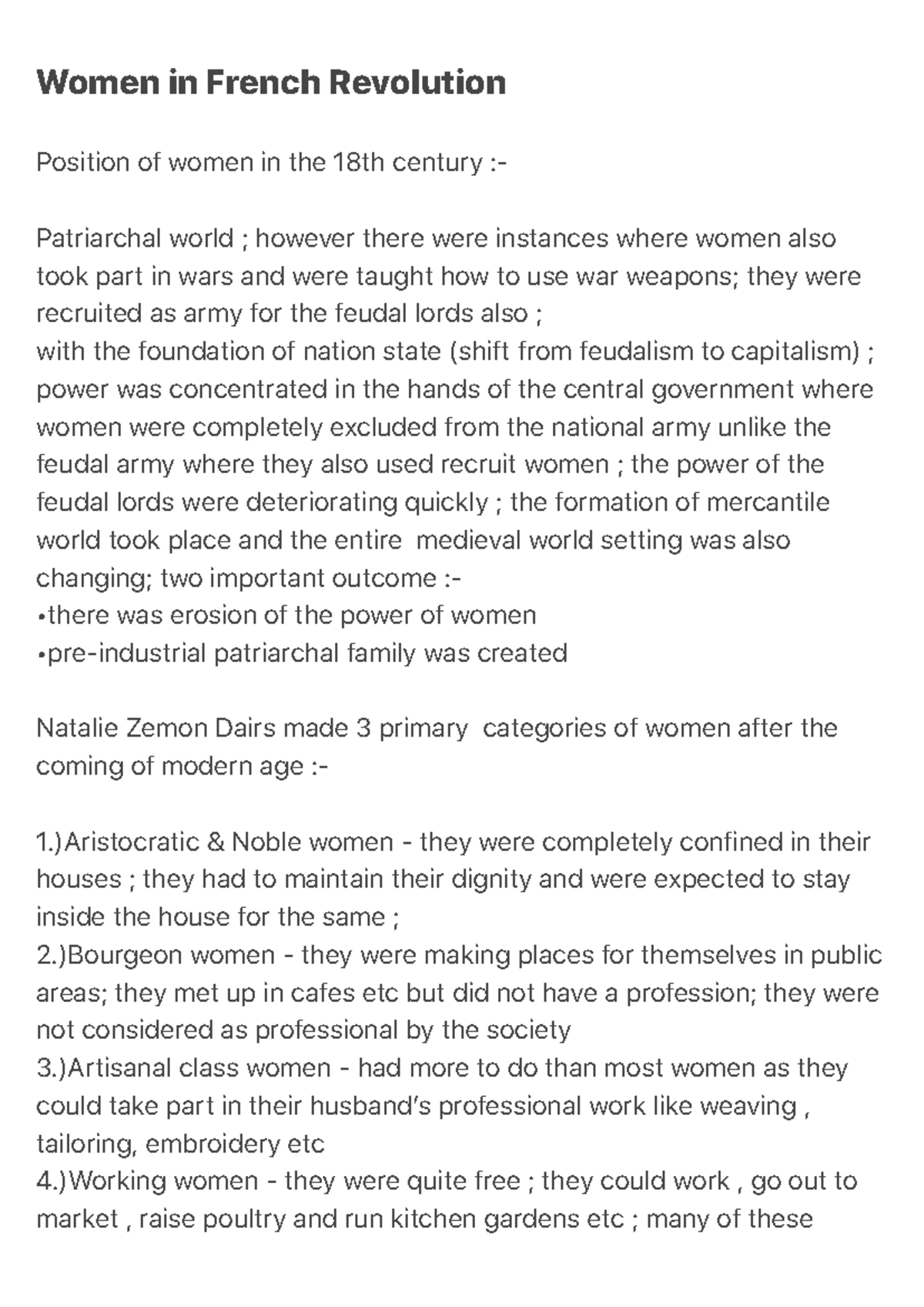 Women in French Revolution - Women in French Revolution Position of ...