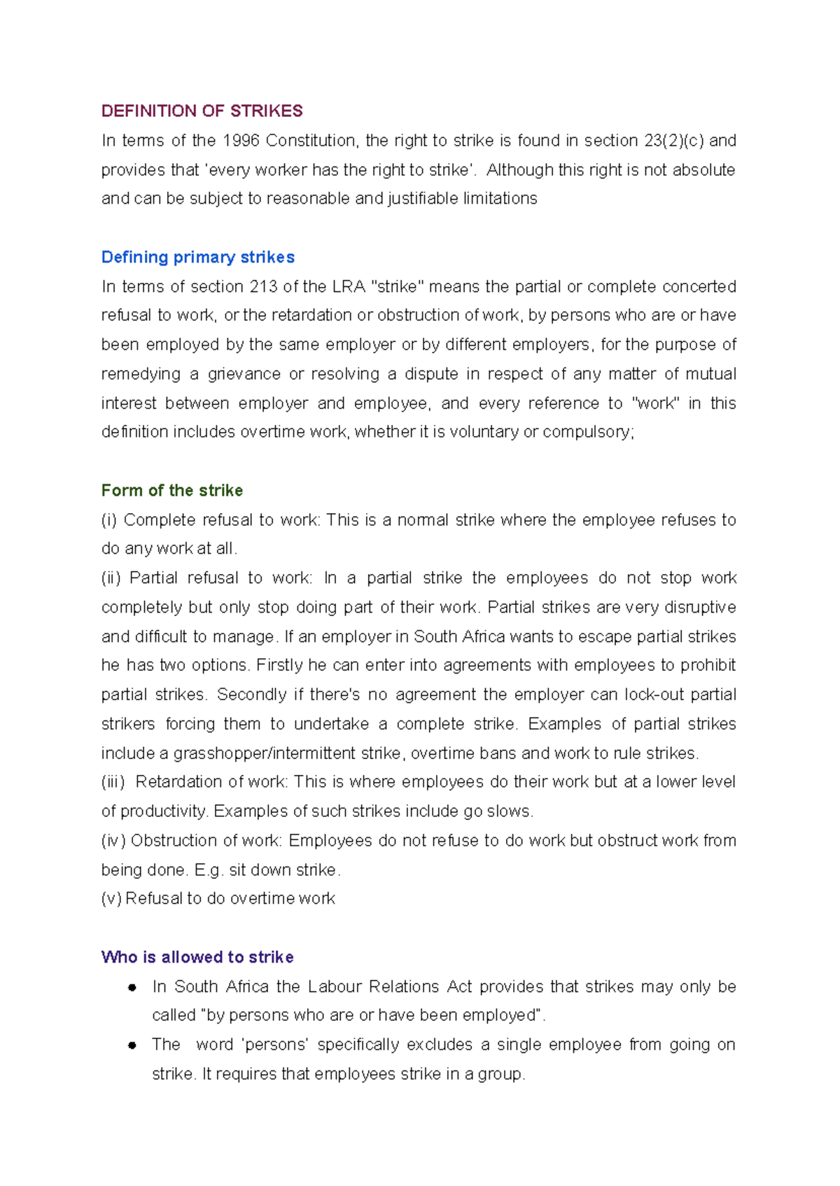 Understanding Strikes: Rights, Procedures, and Implications (LRA Guide ...