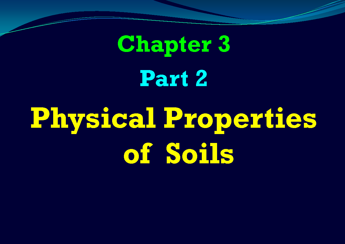 Soil Physics (Course Code): Physical Properties and Density Analysis ...