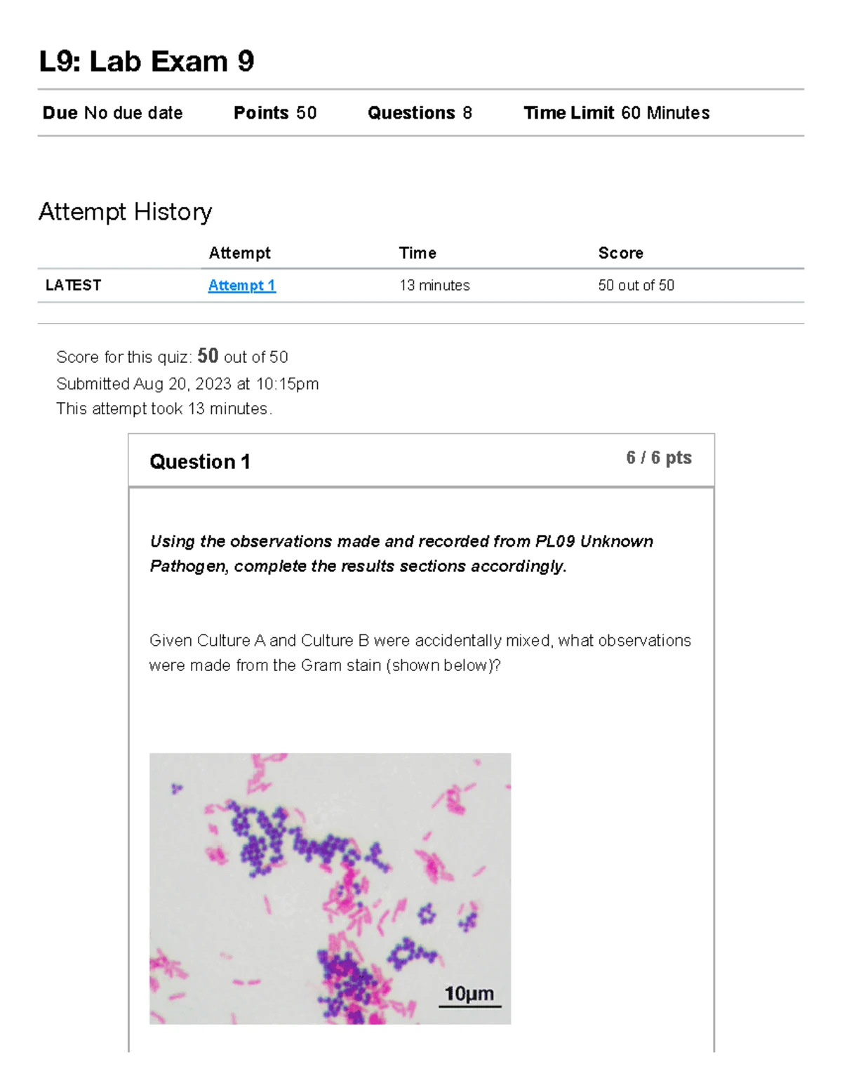 Bio 171 Module 3 exam - EXAM –MODULE 3 QUESTIONS & ANSWERS Exam 3 . A nanometer is defined as ...
