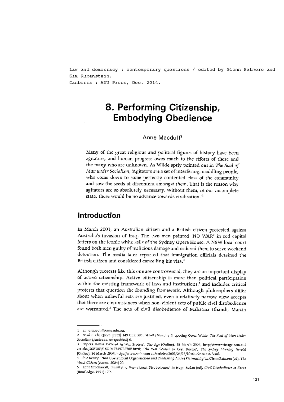 Law and Democracy: Contemporary Questions on Active Citizenship (LAW ...