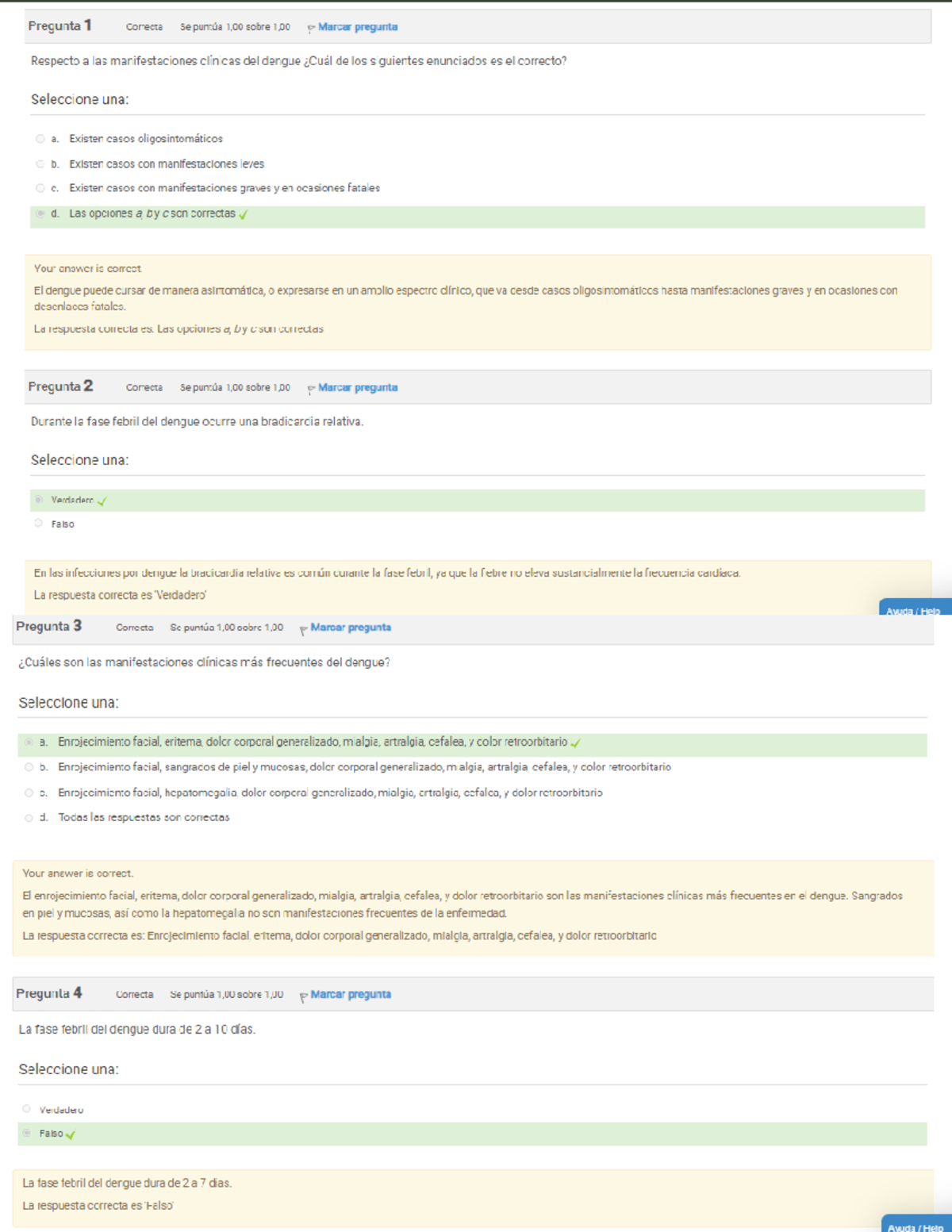 Respuestas del CUESTIONARIO DENGUE OPS - Módulo 3 - Studocu