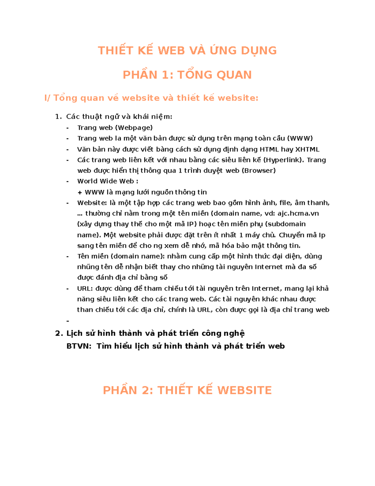 THIẾT KẾ WEB VÀ ỨNG DỤNG - fghjkl - THIẾT KẾ WEB VÀ ỨNG DỤNG PHẦN 1 ...