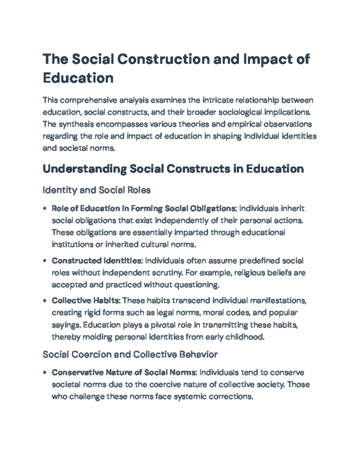 Understanding the Social Constructs and Educational Impact on Identity ...