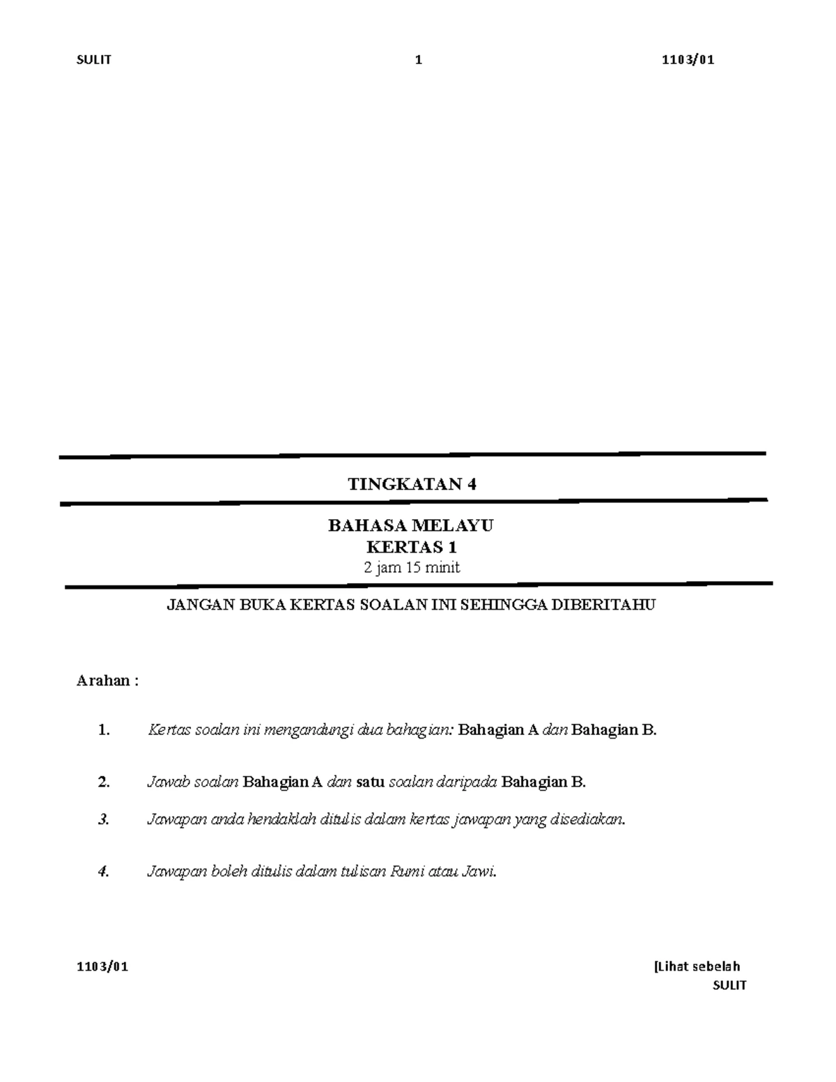 Latihan Rumusan TING 4 - Format baharu rumusan Baca bahan dengan teliti ...