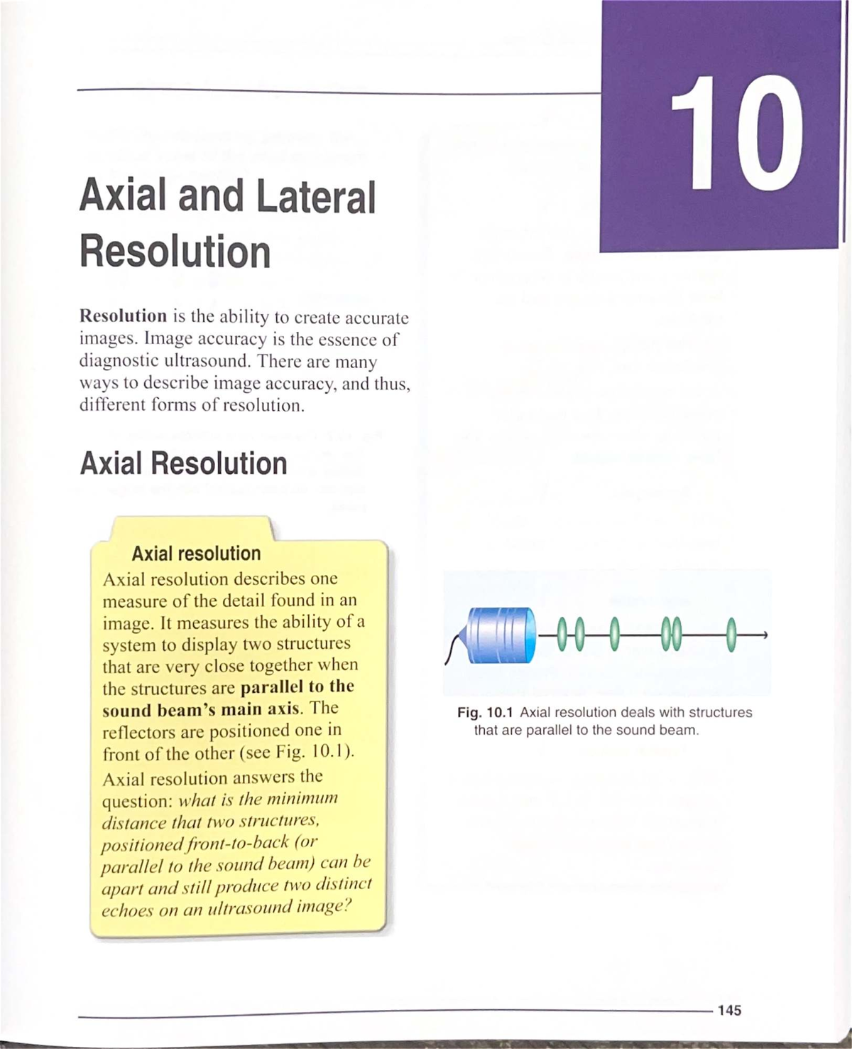 Axial and Lateral Resolution in Diagnostic Ultrasound: Understanding ...