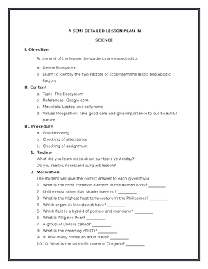 MATH 3 DLP Trixia Raymundo - Detailed Lesson Plan in Mathematics 3 I. LEARNING OBJECTIVES: At ...