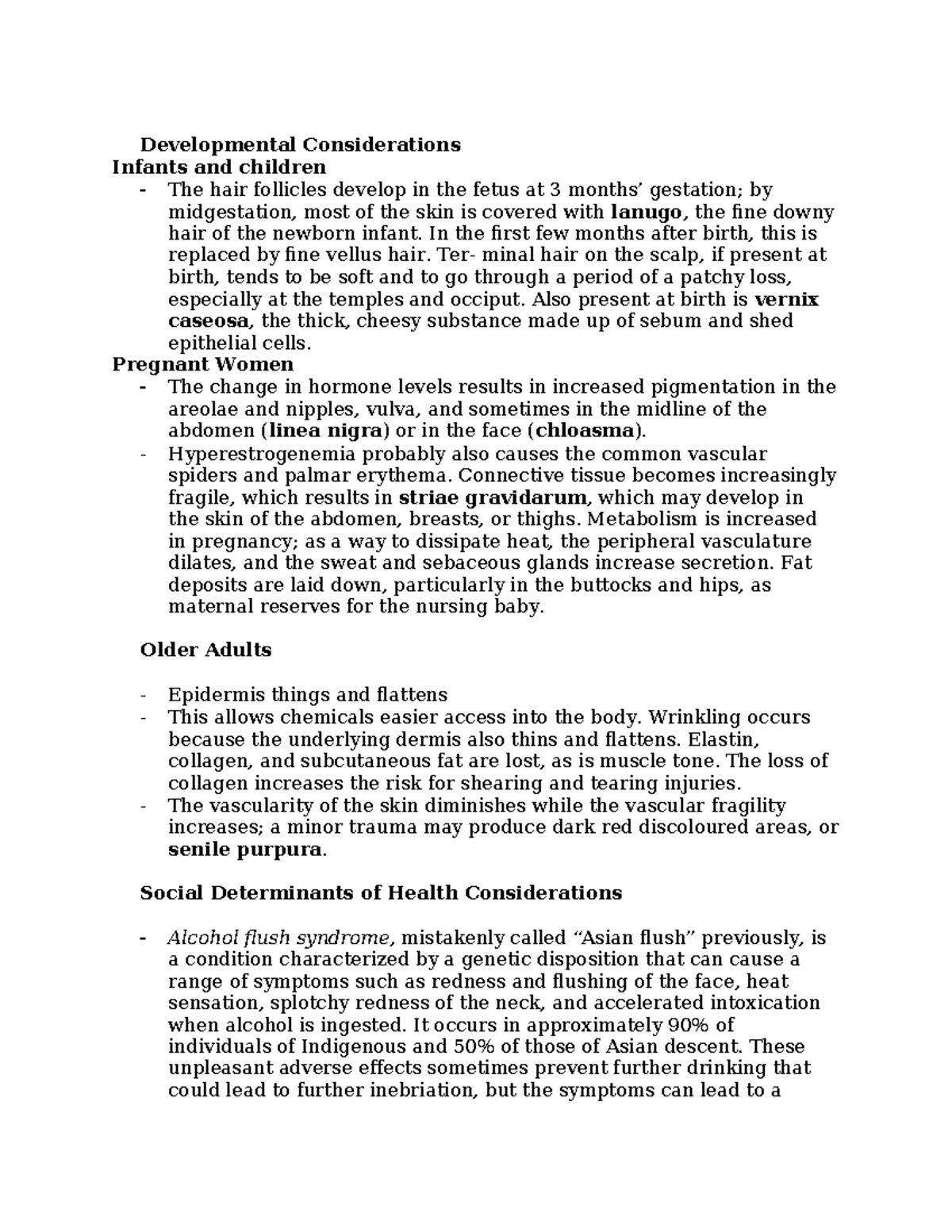 NSE103 Developmental Considerations: Infants to Older Adults - Studocu