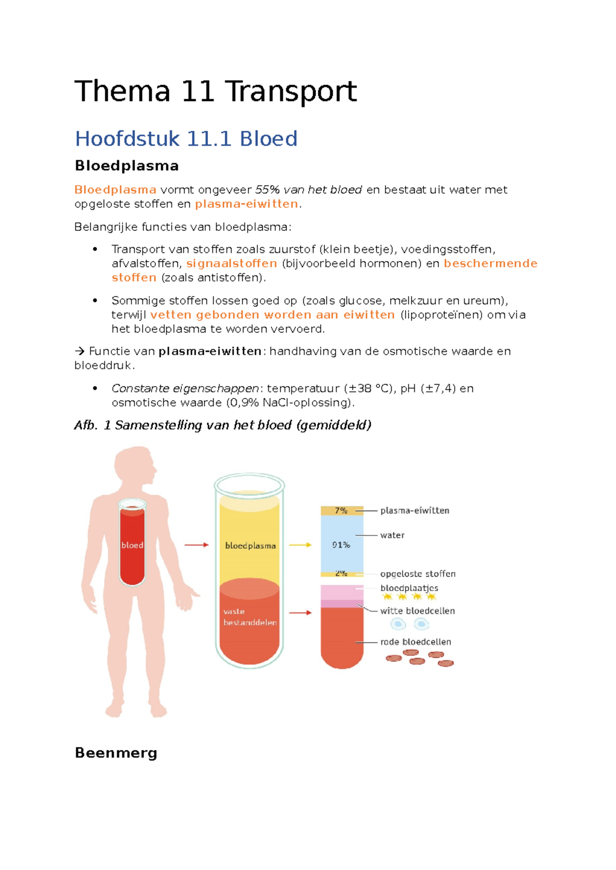 Thema 11: Transport en Bloedplasma in Dierecologie - Studeersnel