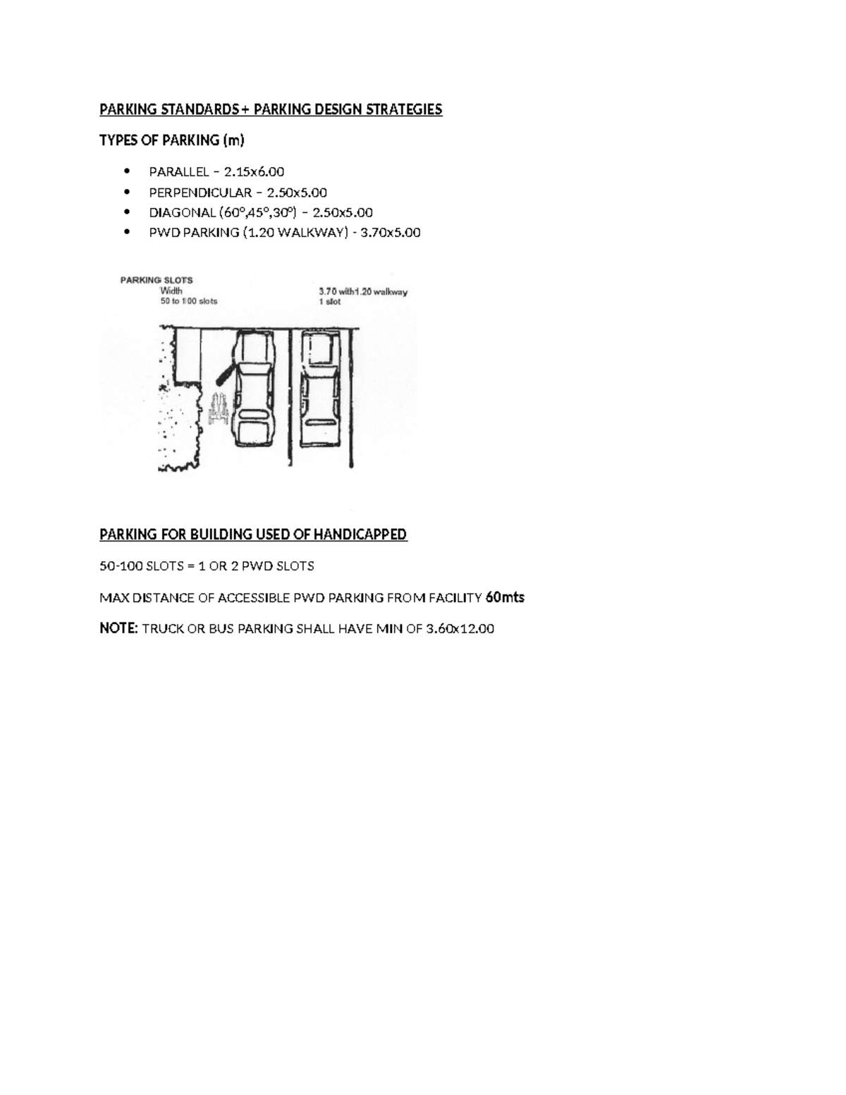 Parking Standards and Design Strategies for Accessible Parking - Studocu