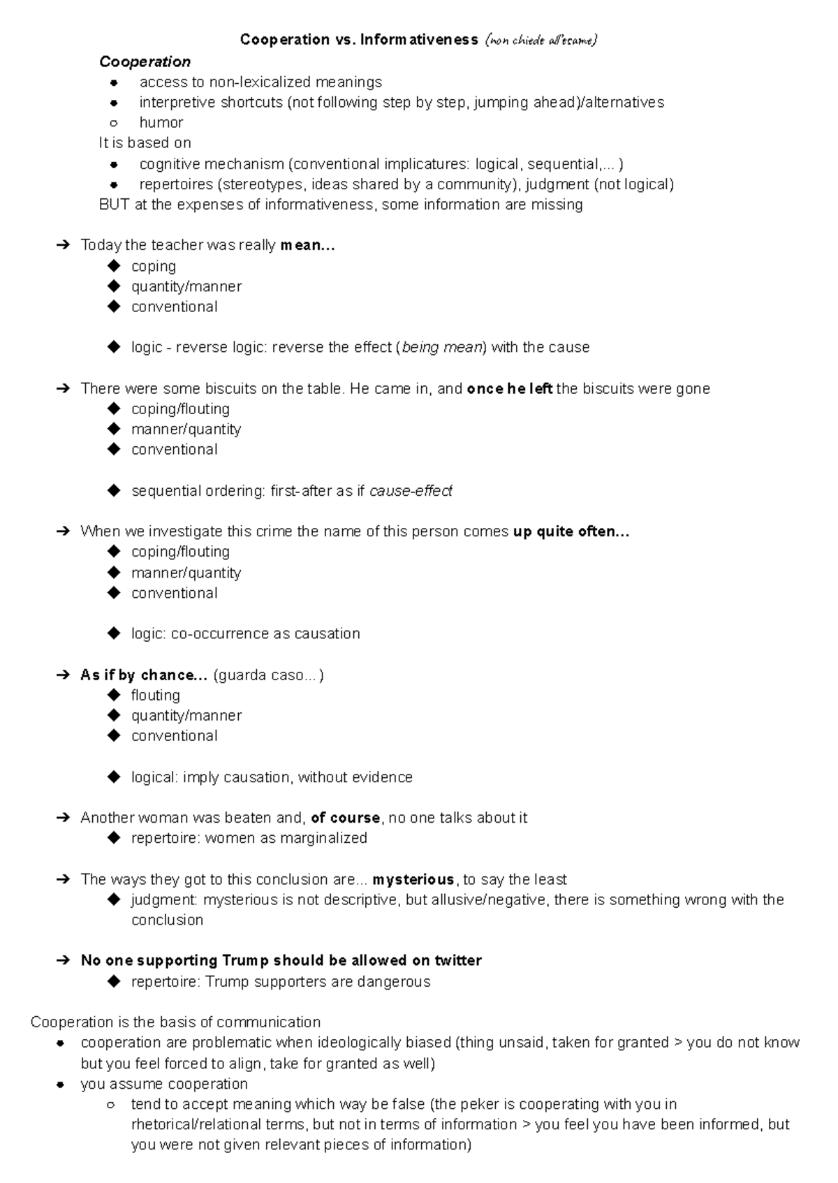 Cooperation vs. Informativeness: Analyzing Communication Dynamics ...