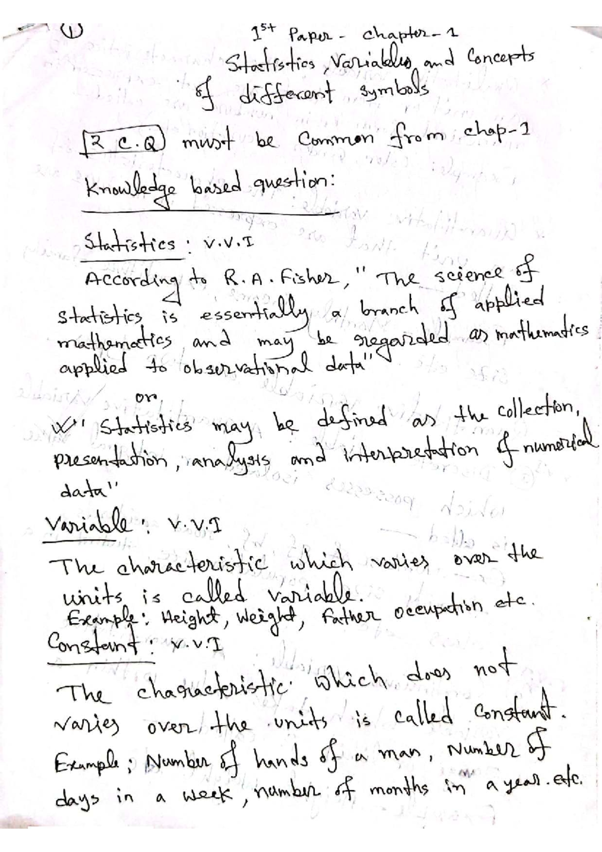 Statistics and Variables: Key Concepts and Definitions 2C.Q - Studocu