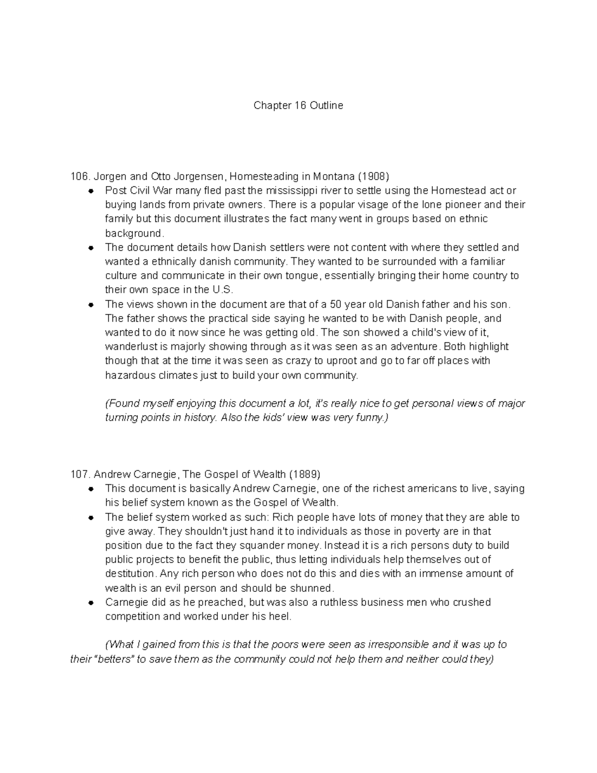 Chapter 16 Outline - Chapter 16 Outline 106. Jorgen and Otto Jorgensen ...