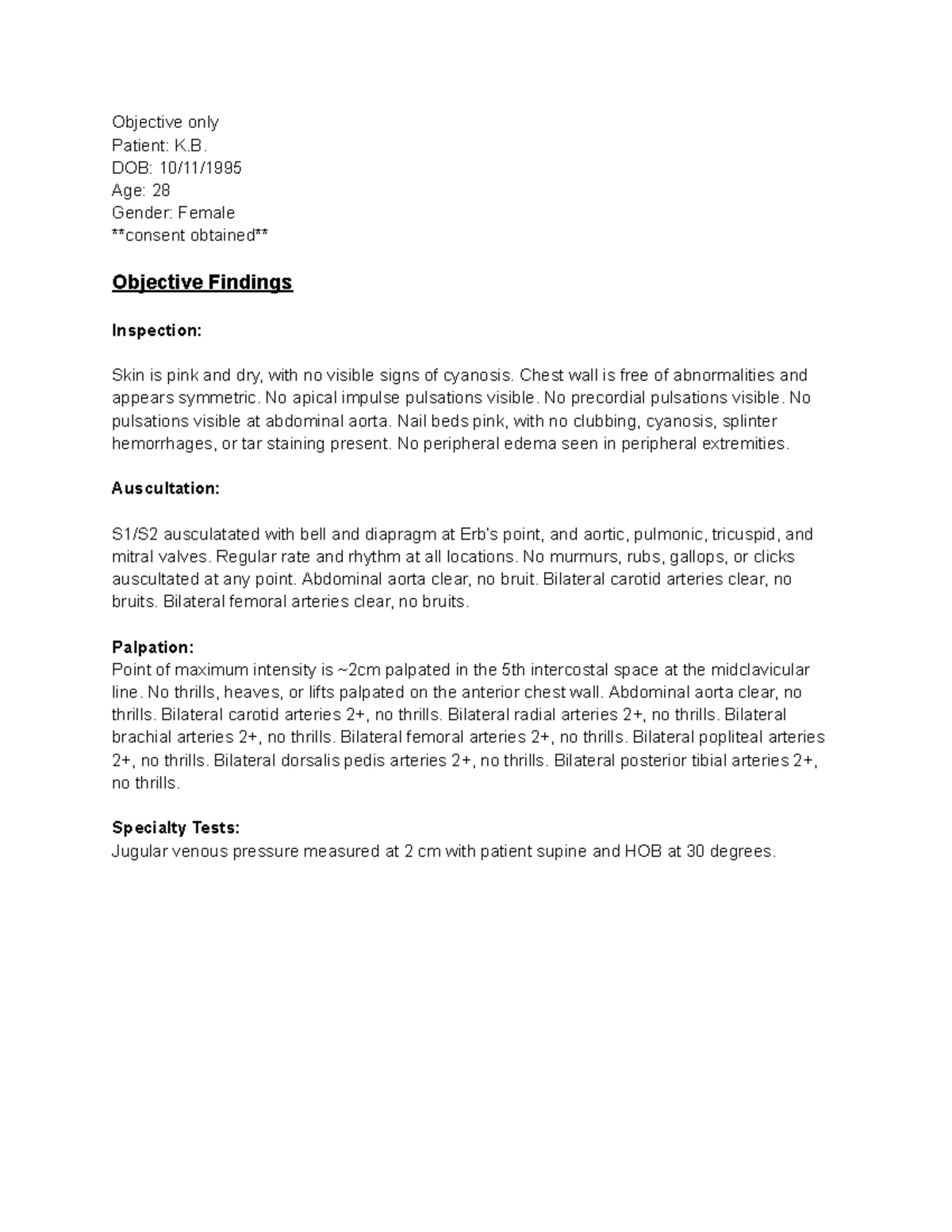 SOAP Note for Respiratory Assessment of Patient K.B. - Studocu