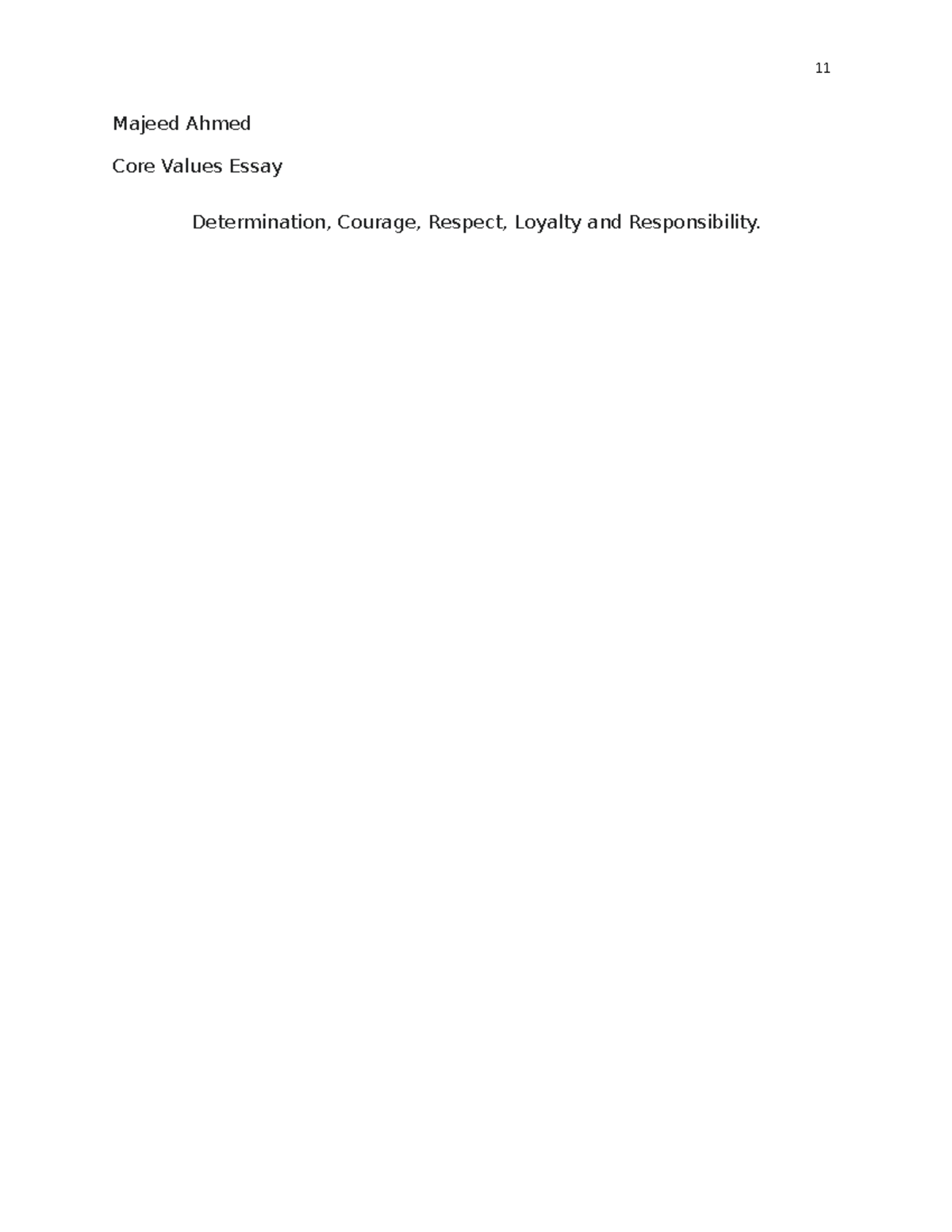 WRTG 111 Core Values Essay: Reflections on Determination & Courage ...