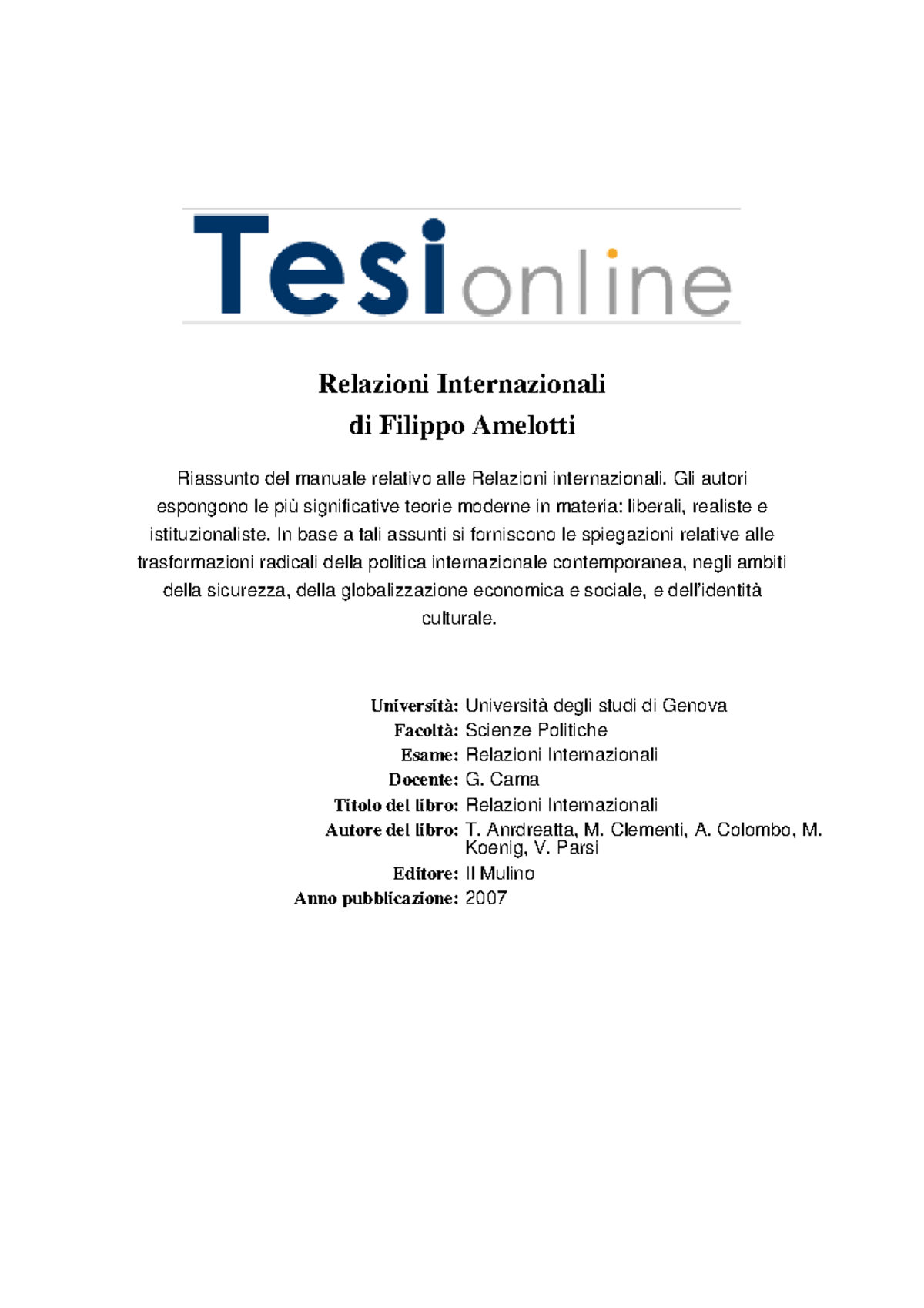 Appunto-725 - ededede - Genes and Cellular Control - Relazioni ...