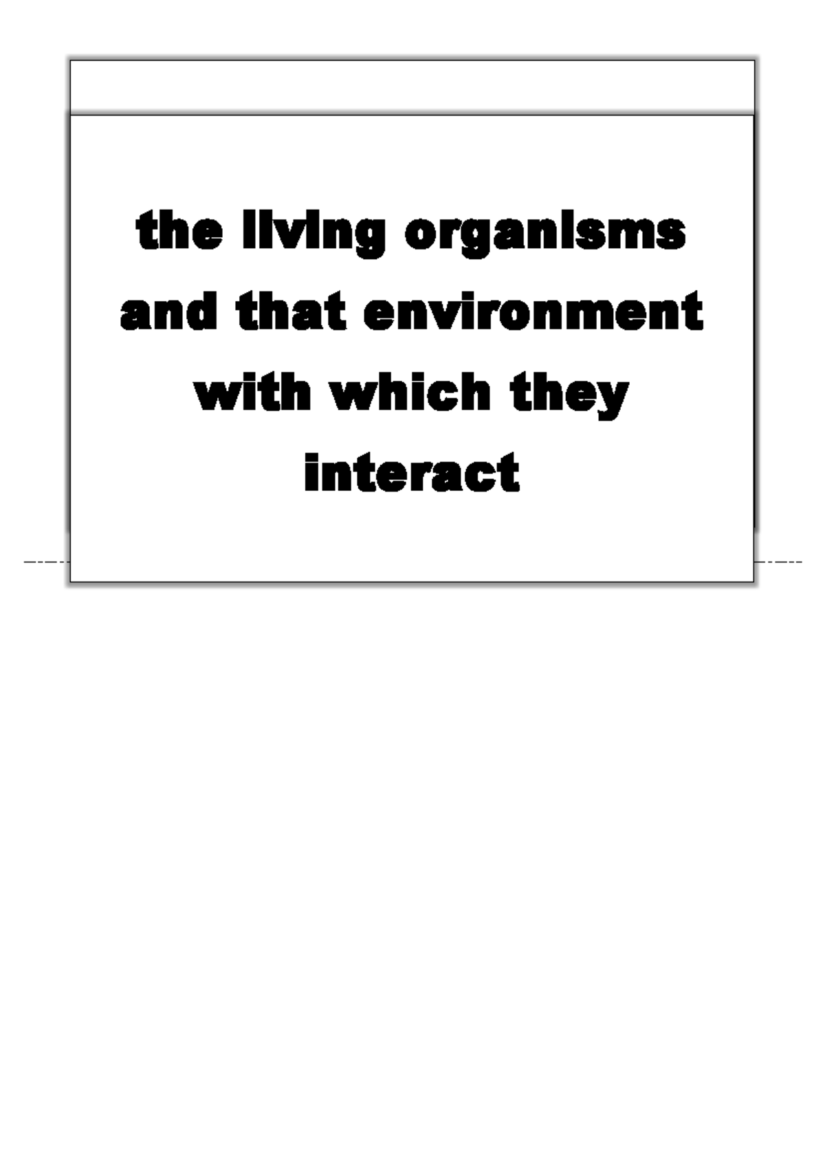 Ecosystem - vocabulary - Ecosystem the living organisms and that ...