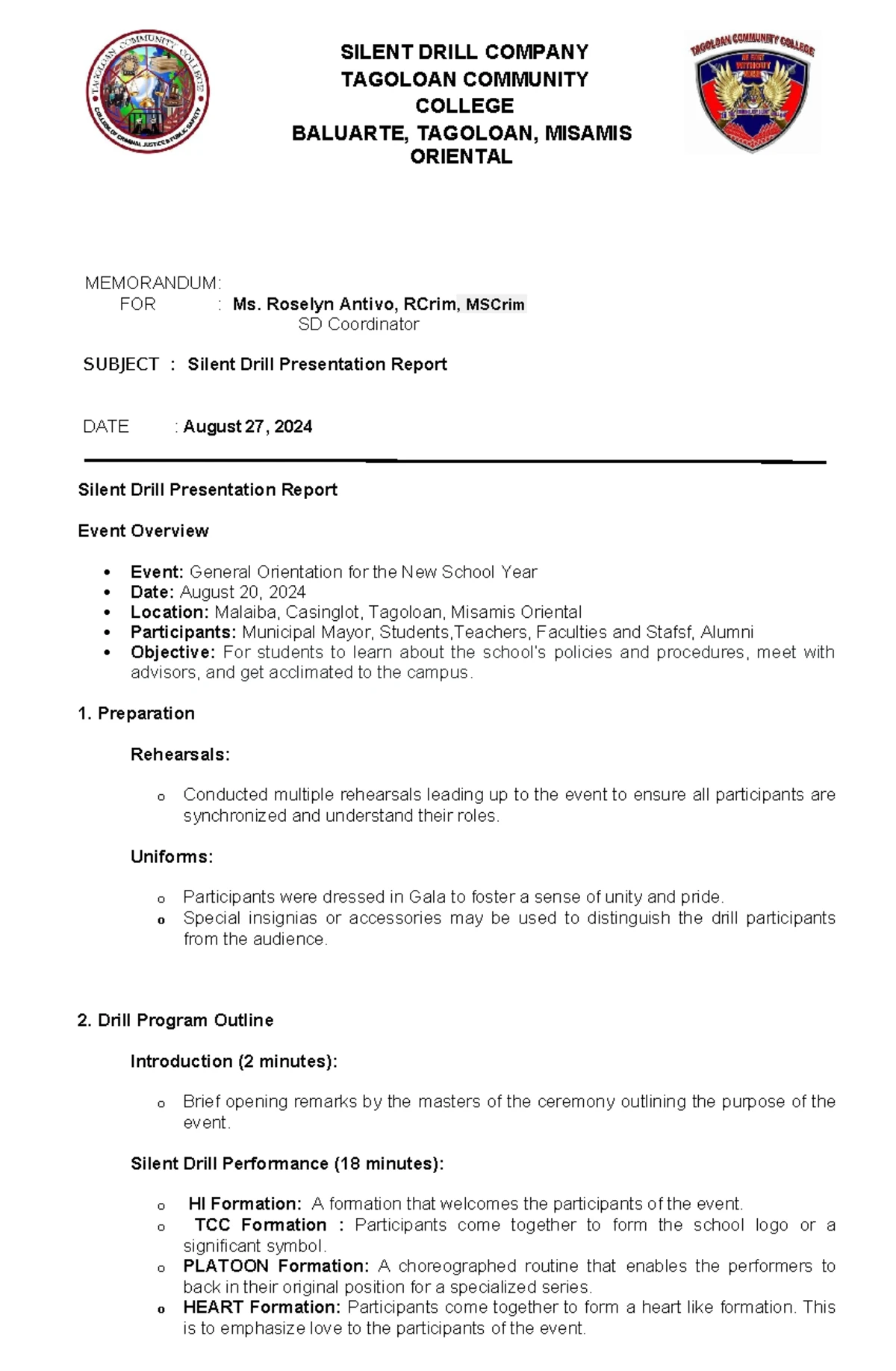 Excuse letter Gera - notrd - Republic of the Philippines Province of ...
