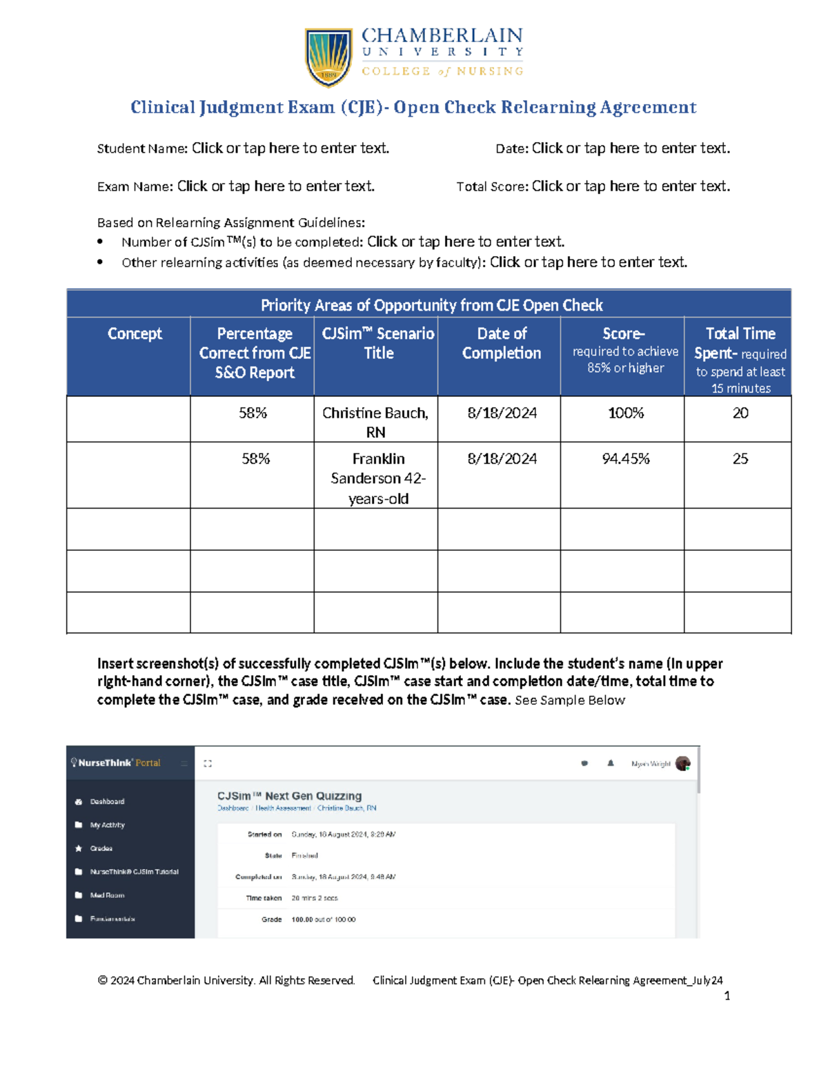 CJE Open Check Relearning Agreement - July 2024 Overview and Details ...