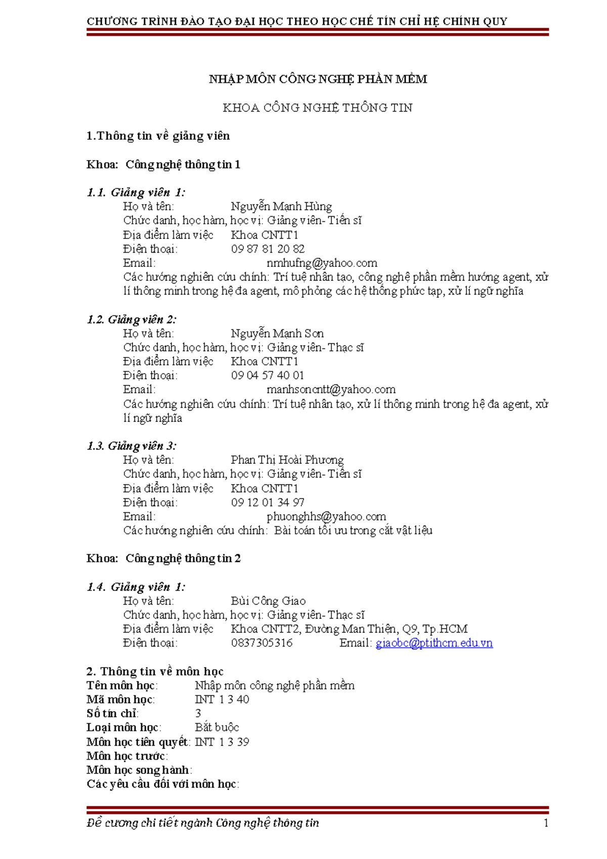 De cuong - Nhap mon cong nghe phan mem - 2018 - NHẬP MÔN CÔNG NGHỆ PHẦN ...