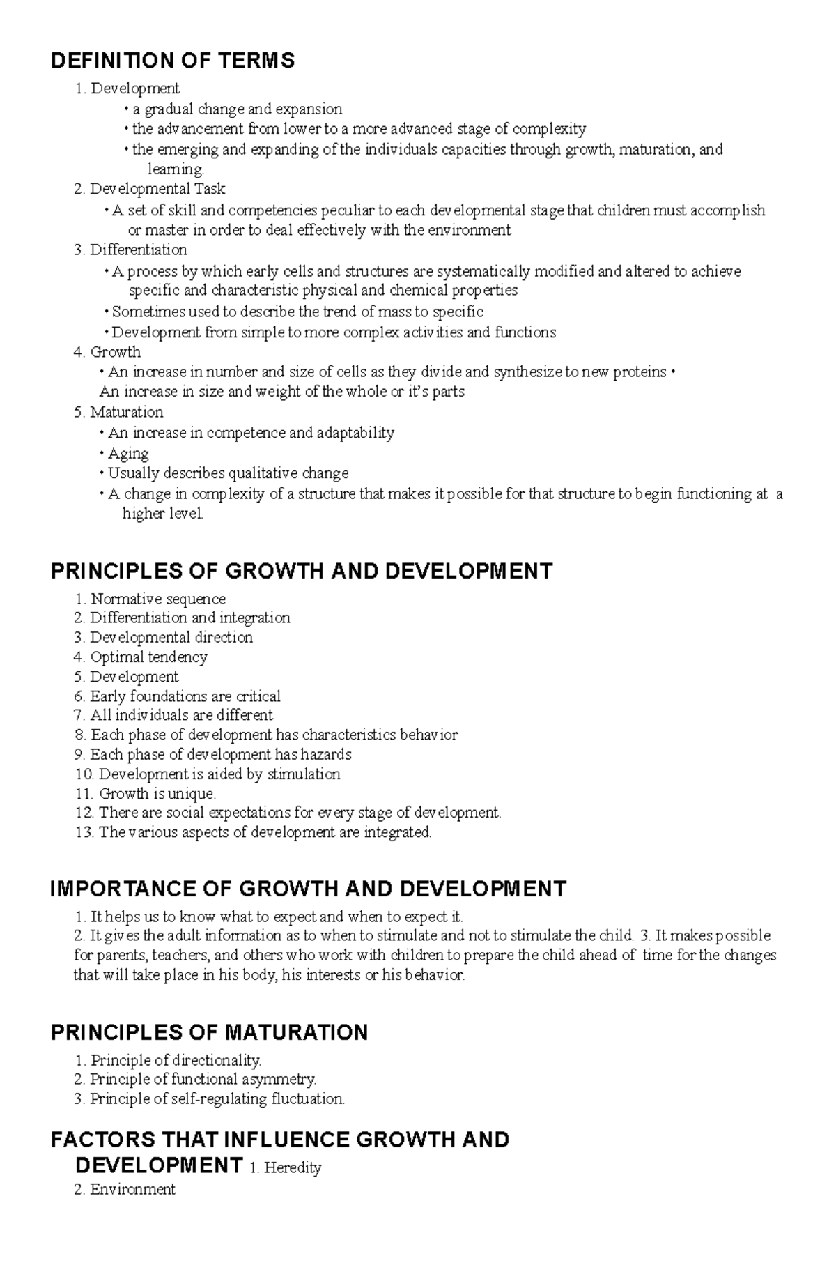 Handouts Final Term Topics - DEFINITION OF TERMS 1. Development ∙ a gradual change and expansion ...