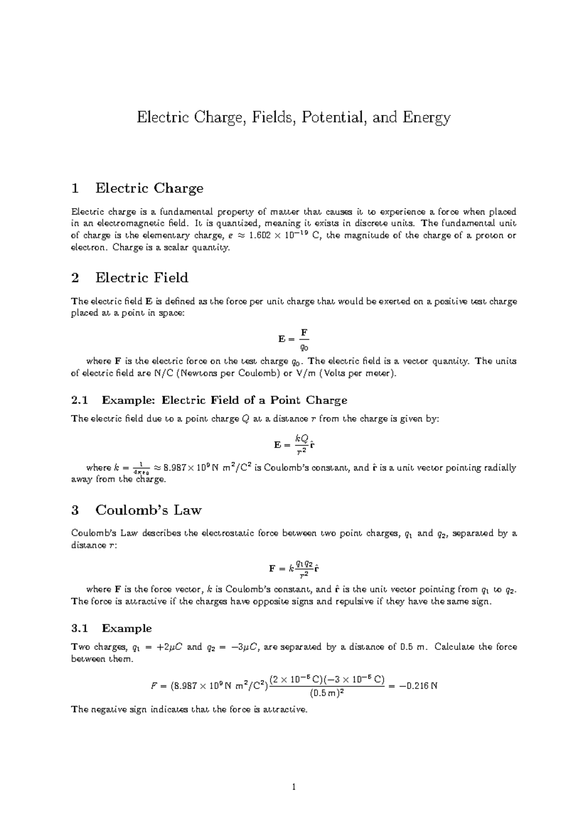 Electric Charge - It is quantized, meaning it exists in discrete units ...