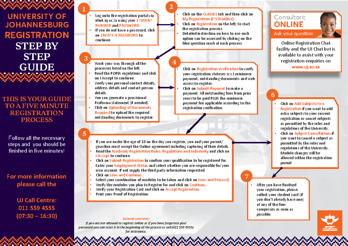 UJ Online Registration Step-by-Step Guide for Students - Studocu