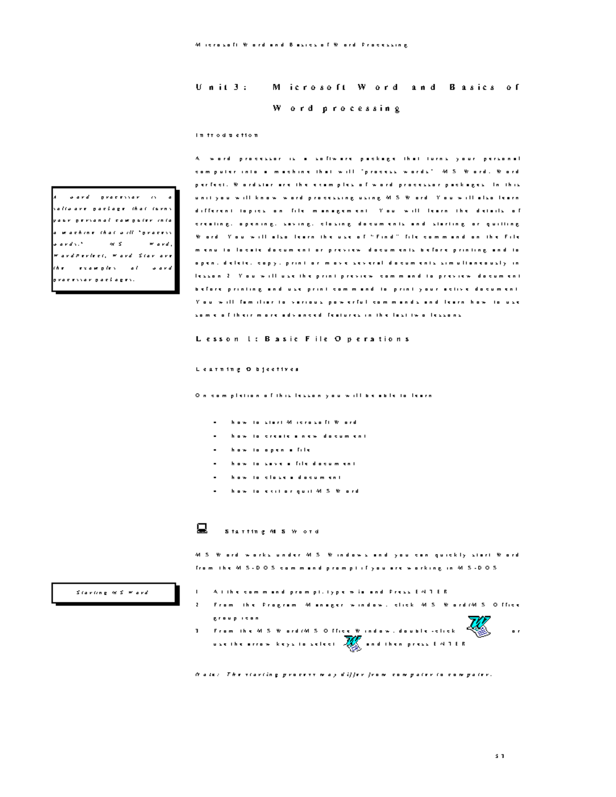 Unit 3: Microsoft Word Basics & Word Processing Techniques - Studocu