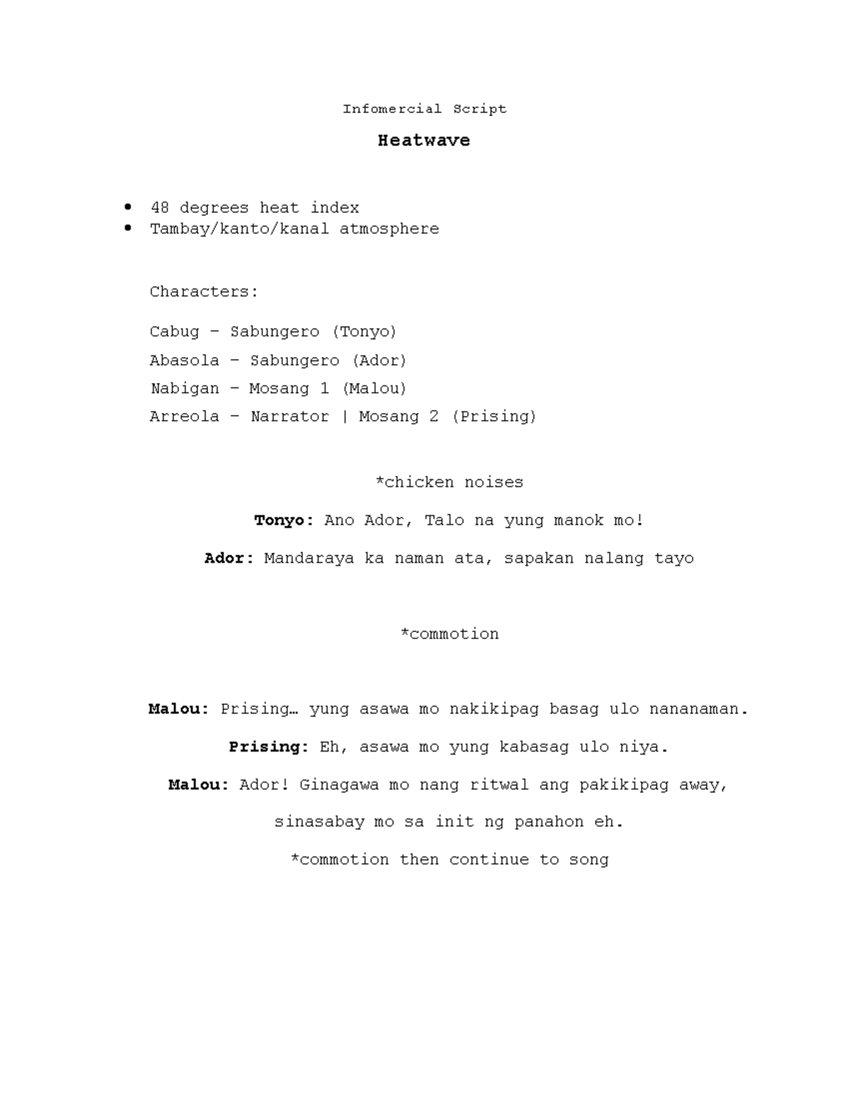 Infomercial Script Samples for Radio Broadcasting (ENG 202) - Studocu