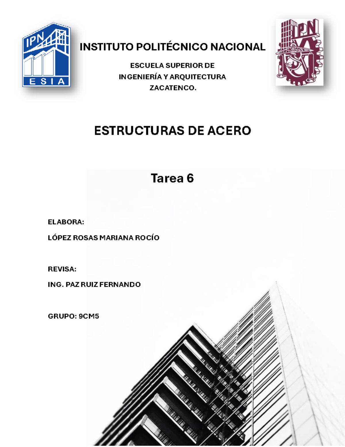 Tarea 6: Propiedades del Perfil IPE 300 - Estructuras de Acero 9CM5 ...