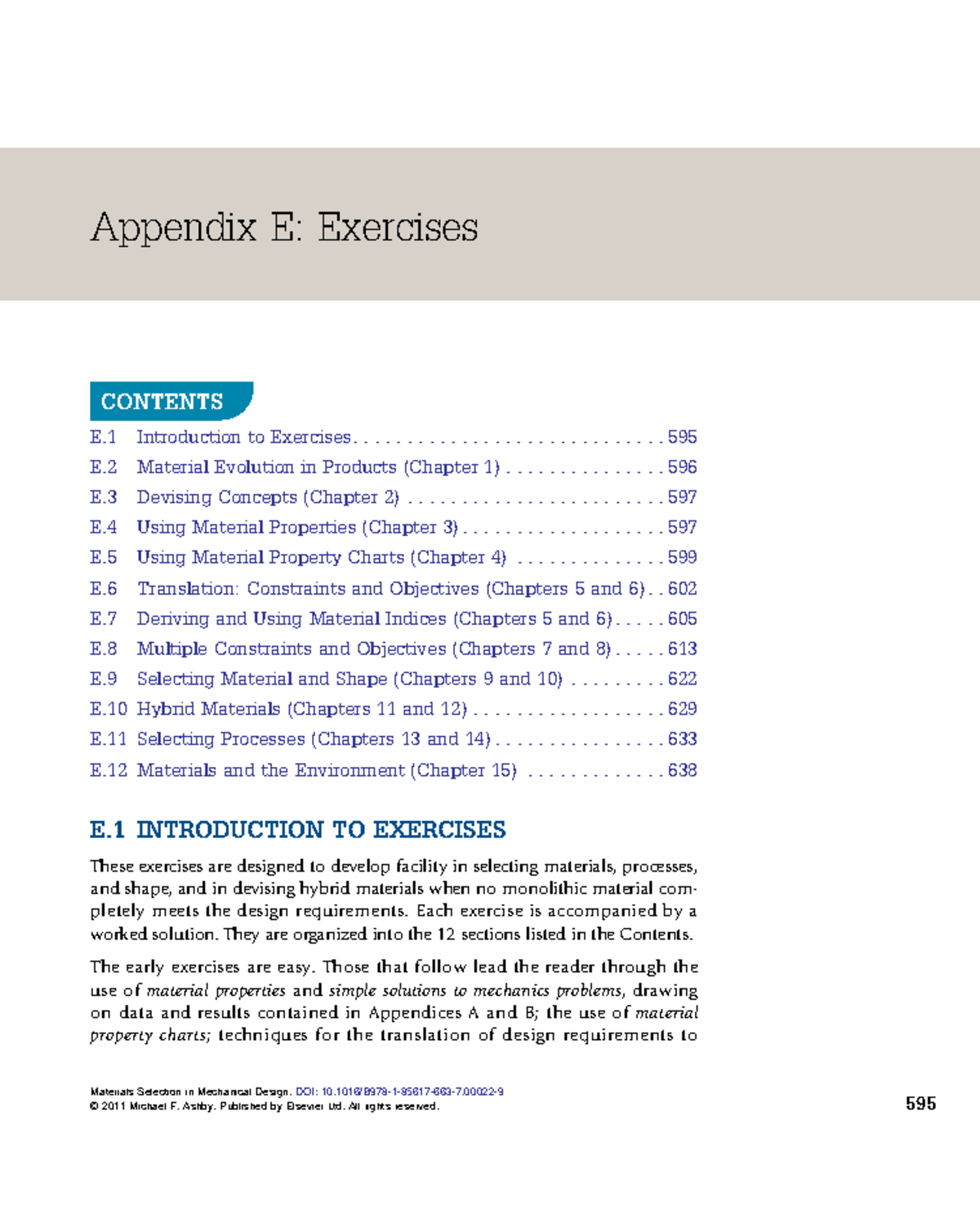 Appendix-E-Exercises 2011 Materials-Selection-in-Mechanical-Design ...