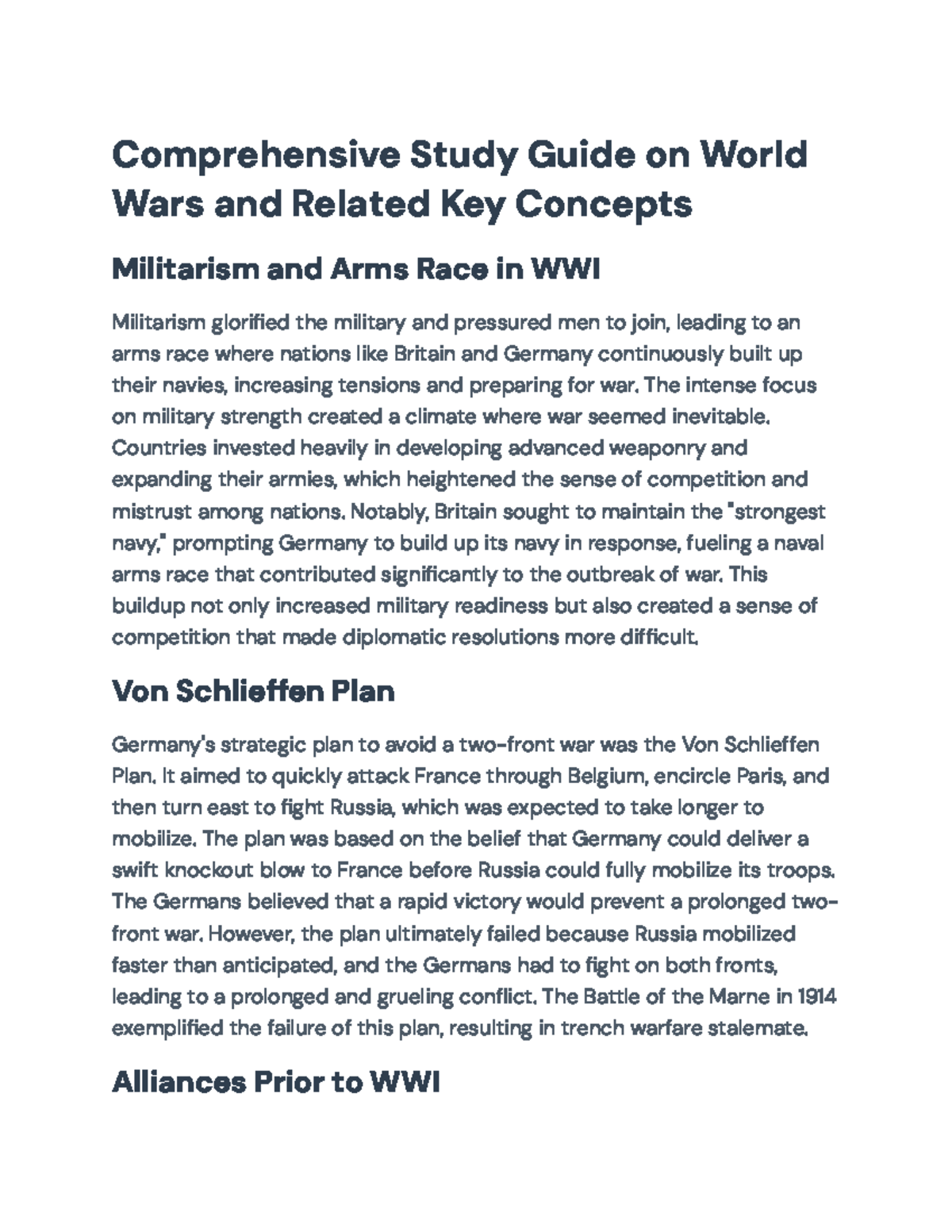 Comprehensive Study Guide: Key Concepts of World Wars (HIST 101) - Studocu
