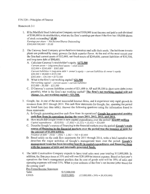 FIN 320 Final Project Financial Analysis Report - Financial Analysis A ...
