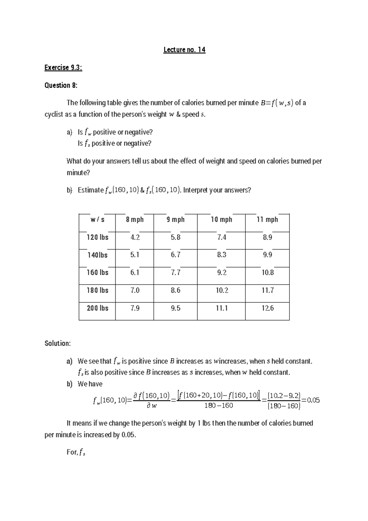 Lec 14: Examining Partial Derivatives & Their Applications - Studocu