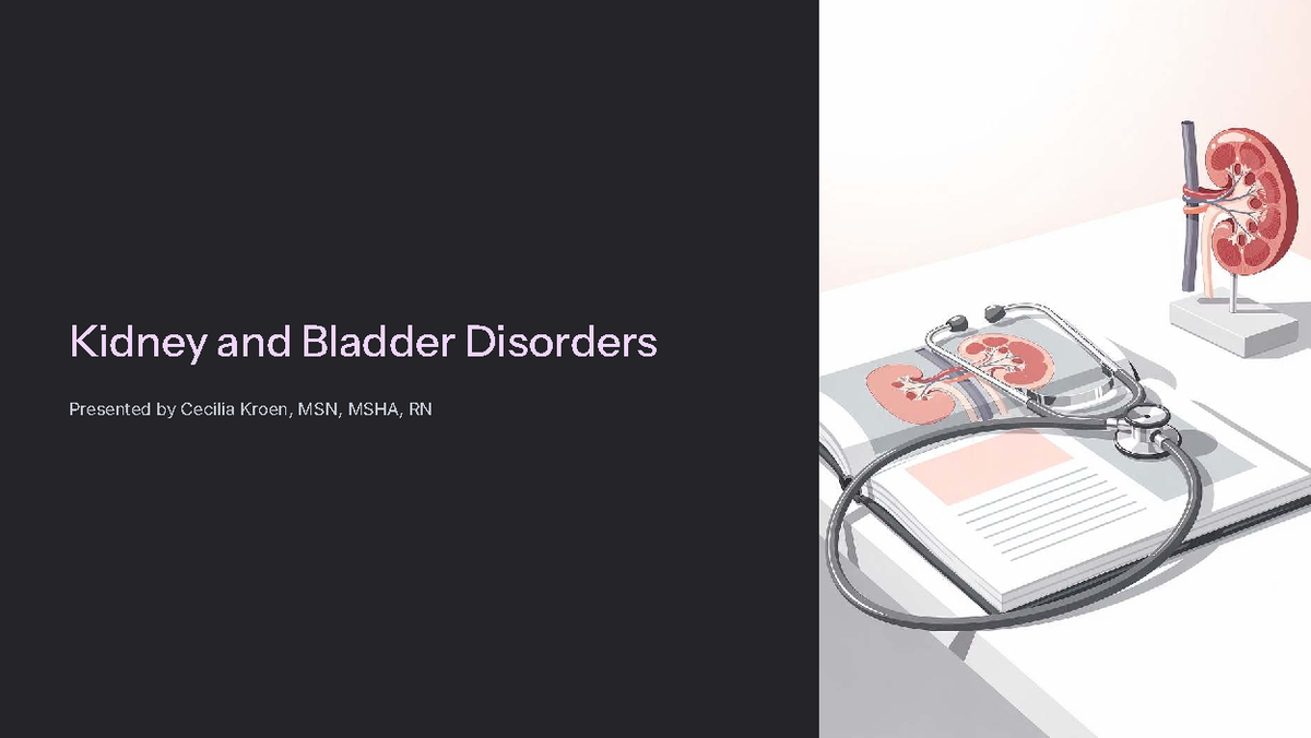 Kidney and Bladder Disorders: Essential Functions and Nursing Care ...