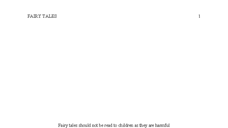 ENG 101 Essay: The Harmful Effects of Fairy Tales on Children - Studocu