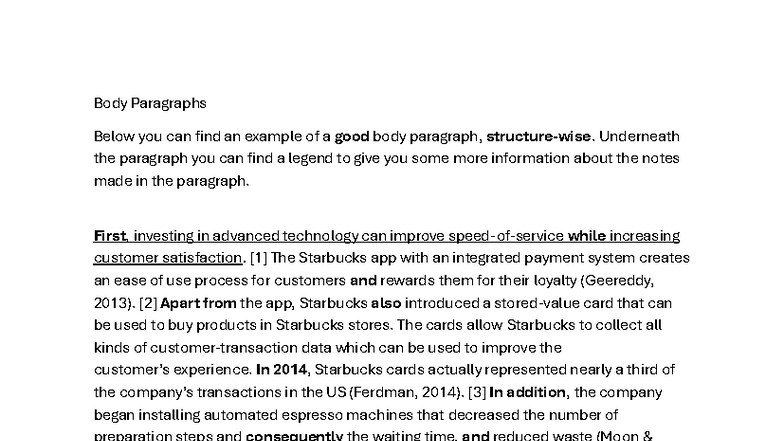 Body Paragraphs: Examples and Techniques for Effective Writing - Studocu