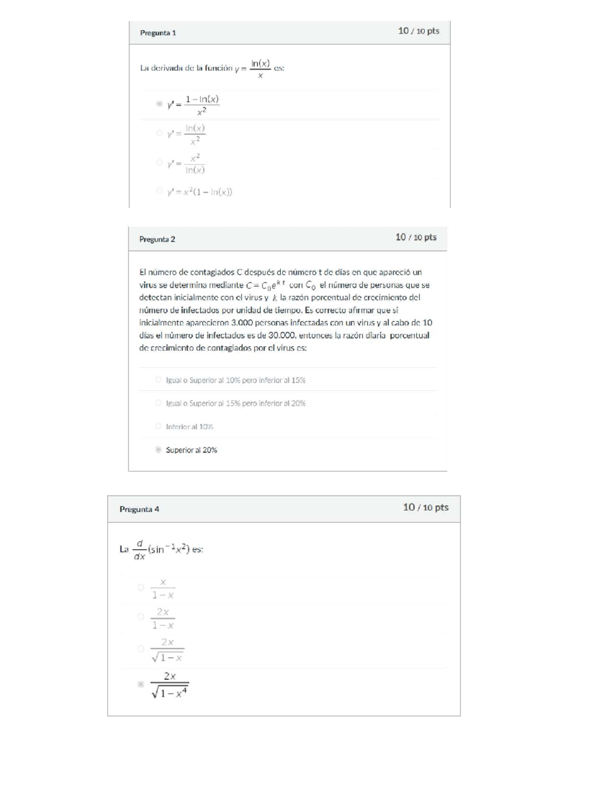 Examen Final Cálculo 2: Preguntas y Respuestas - Studocu