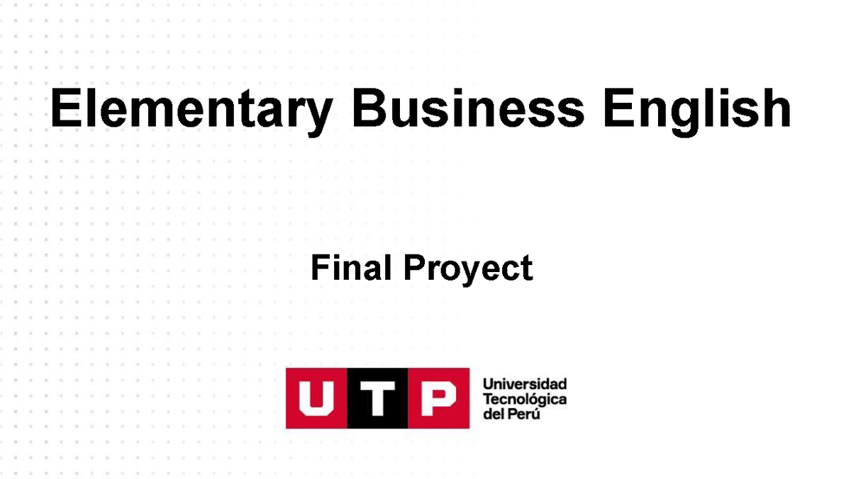 DCI ZZ28 Business English Final Project Guidelines and Outcomes - Studocu