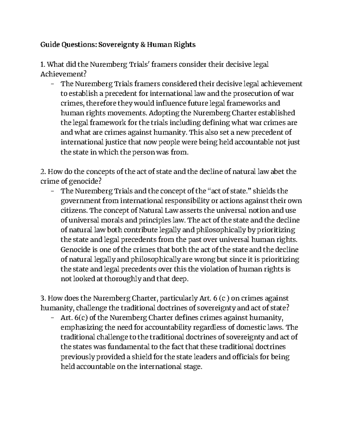 NURM 101: Examining Sovereignty & Human Rights via Nuremberg Trials ...