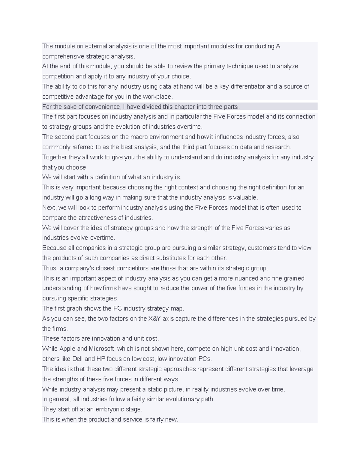 Strategic Industry Analysis: Five Forces Model Overview (Course Code) - Studocu