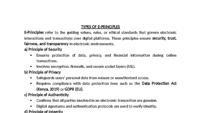 Types of E-Principles: Lecture Notes on Digital Ethics - Studocu